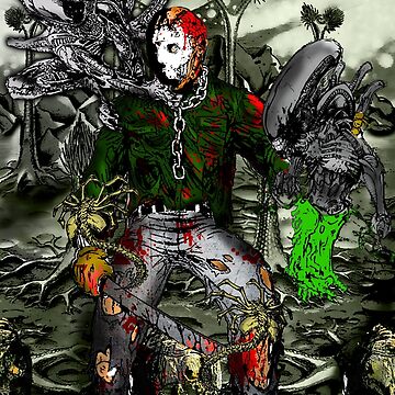 "Jason Voorhees vs. Xenomorph Aliens" Art Print for Sale by JTK667 ...