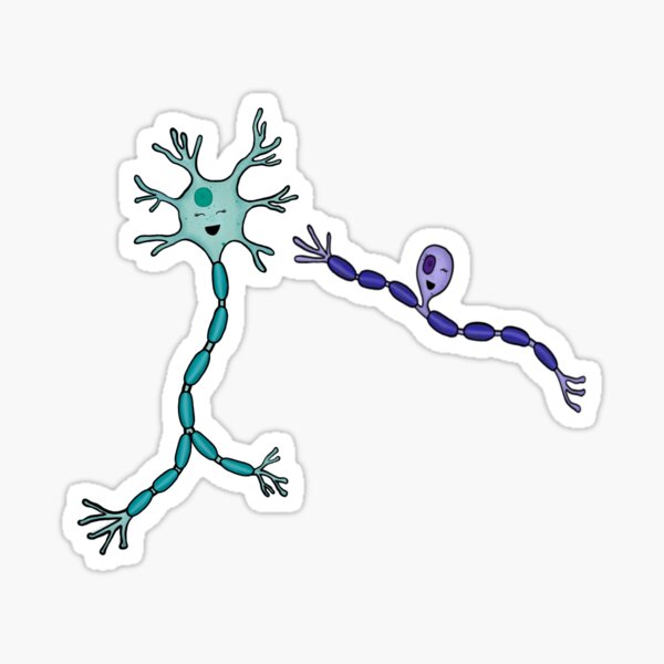 "happy neurons" Sticker for Sale by elizhodges | Redbubble
