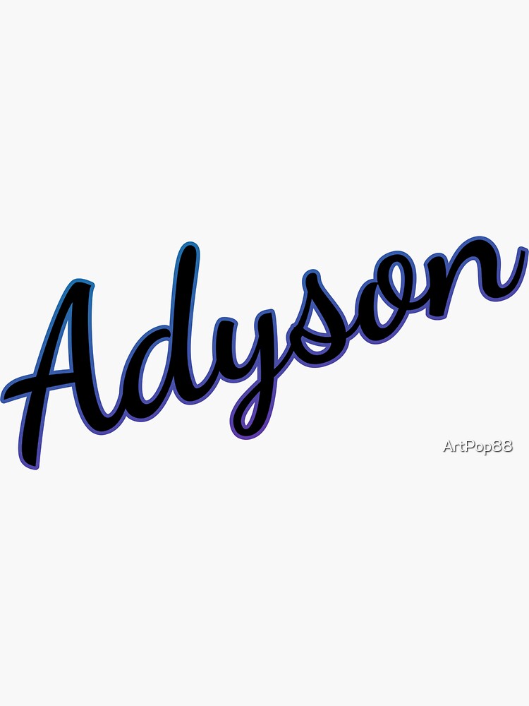 "Adyson" Sticker for Sale by ArtPop88 | Redbubble