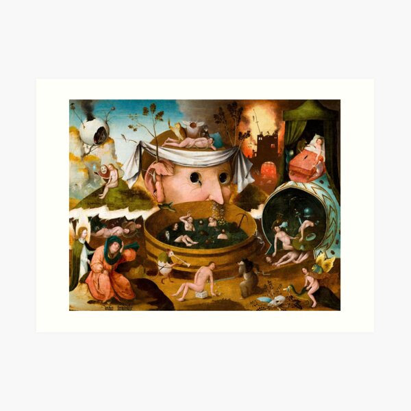 "An Insight Into Hell By Hieronymus Bosch" Art Print for Sale by ...