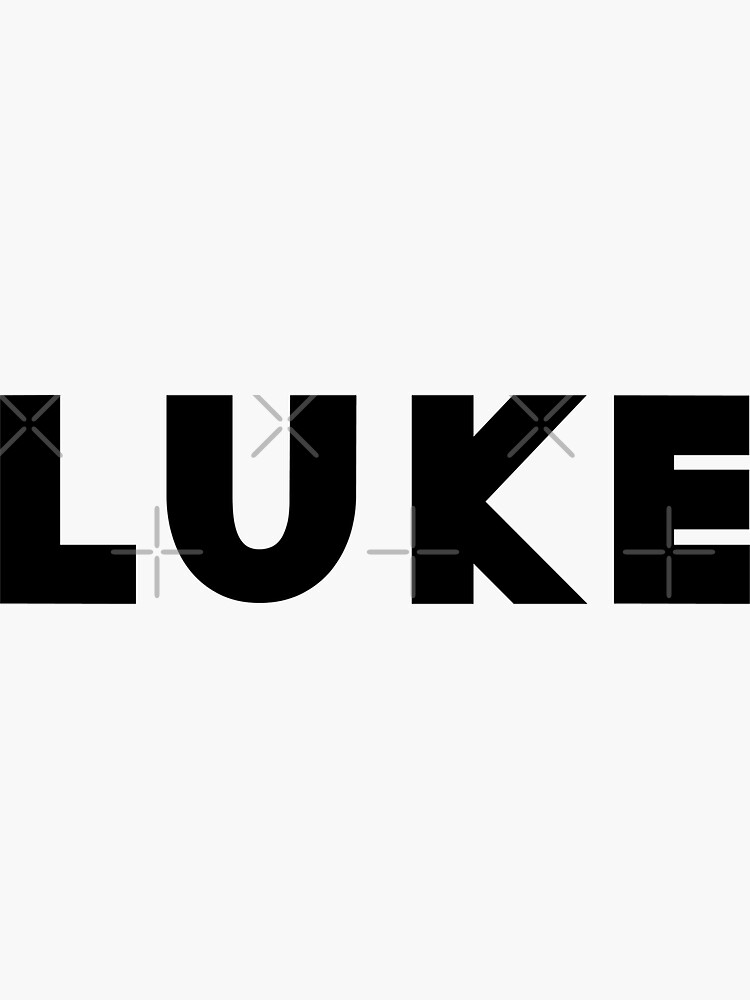 "Luke" Sticker for Sale by carriepotter | Redbubble