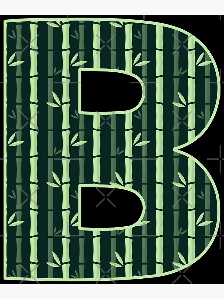"Letter B Bamboo Pattern - Alphabet Characters" Poster by ...