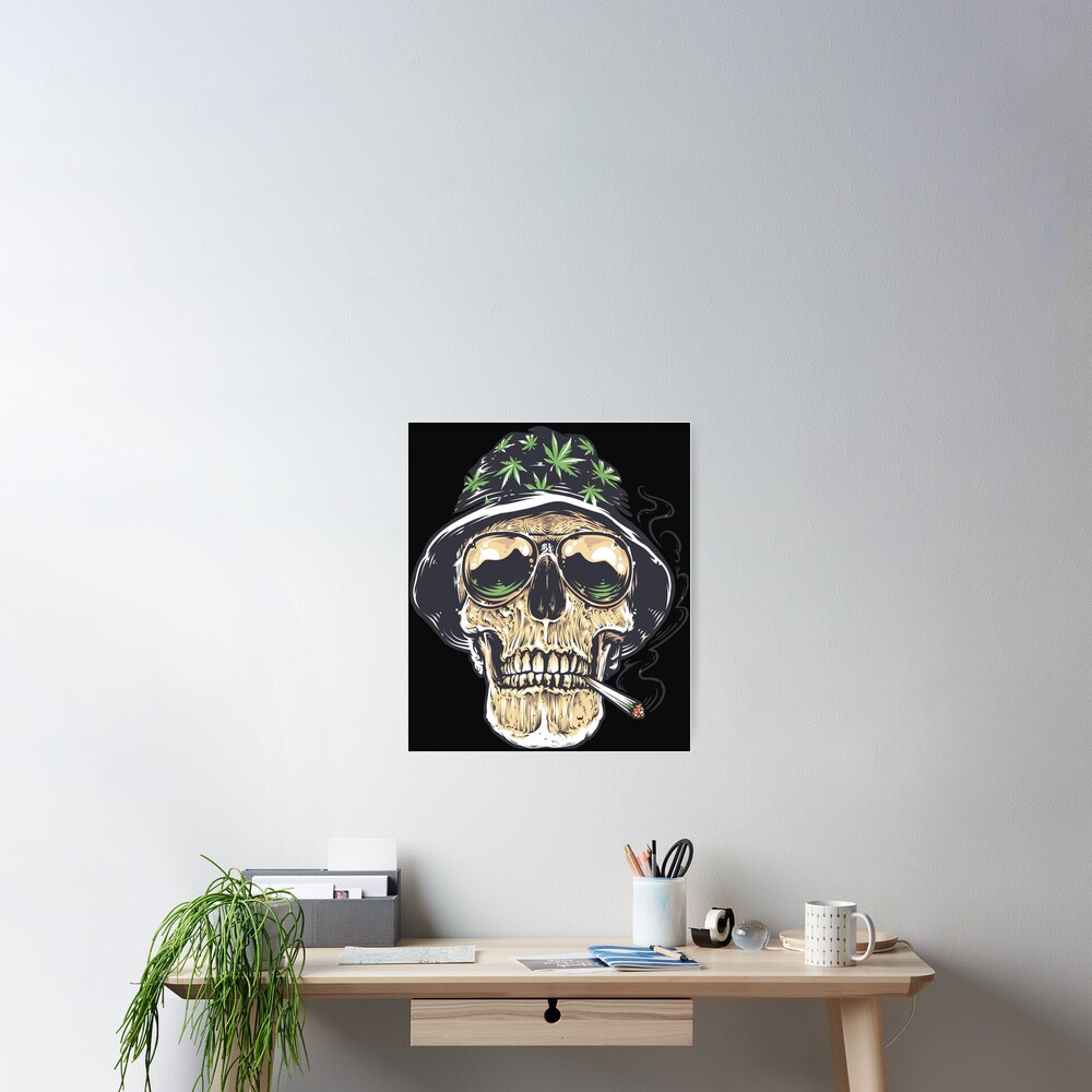 "Skull Weed Marijuana 420" Poster for Sale by Rdesignstation | Redbubble