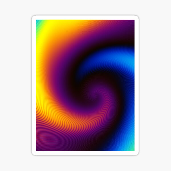 "Trippy Spiral Vortex Design" Sticker by GeekedLynx | Redbubble