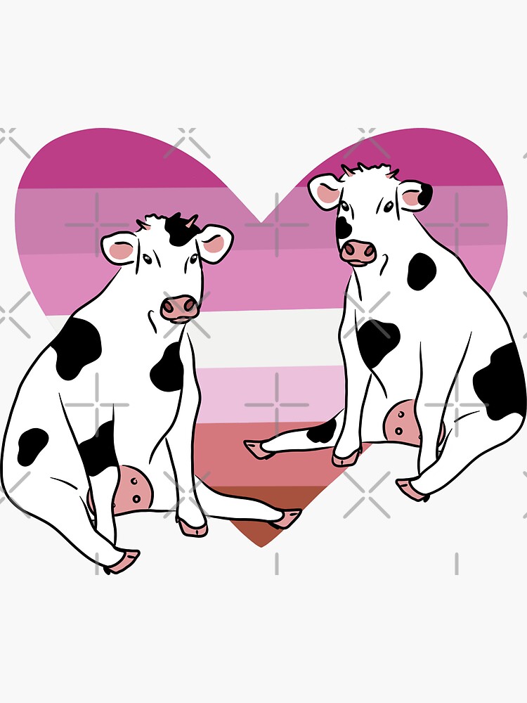 "Lesbian cow" Sticker for Sale by Pauli- | Redbubble