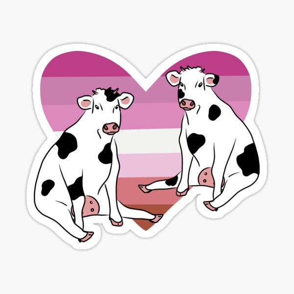 "Lesbian cow" Sticker for Sale by Pauli- | Redbubble