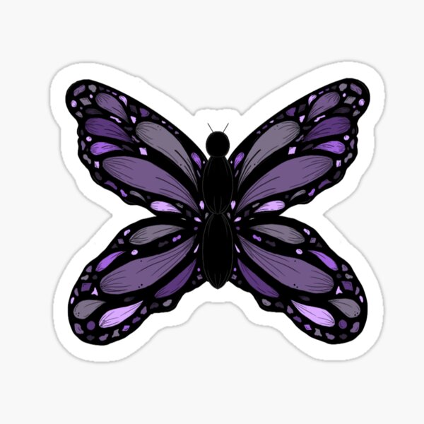 "Purple butterfly " Sticker for Sale by Pulaskidesigns | Redbubble