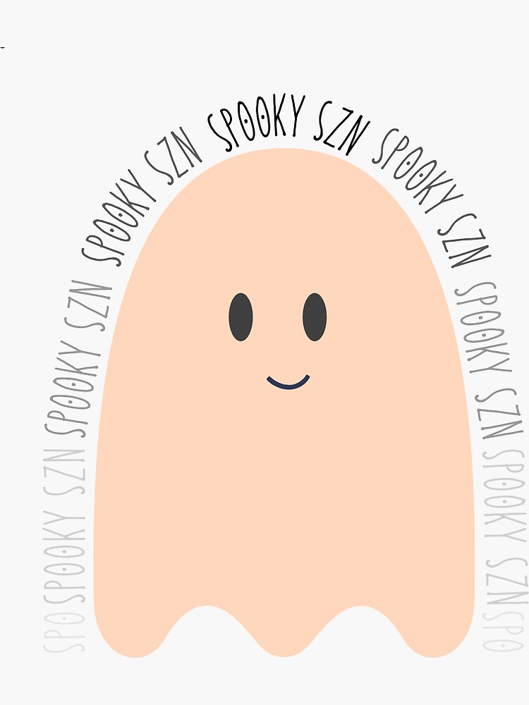 "spooky szn ghost" Sticker by edenbargeron | Redbubble