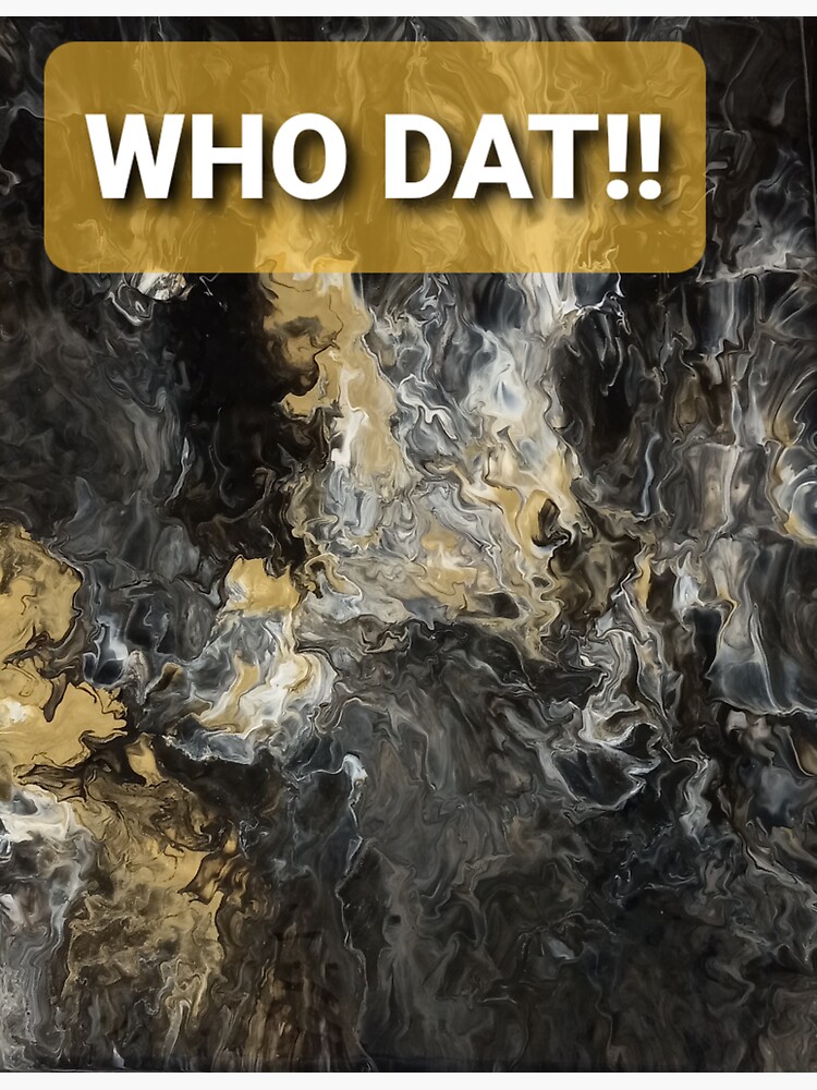 ""WHO DAT" Inspired by THE SAINTS" Sticker by Rusticsass4me | Redbubble