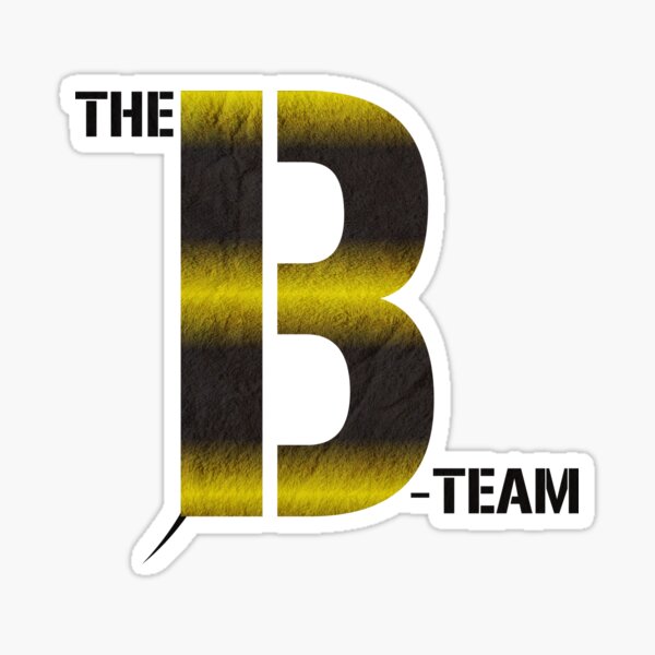 "The B Team Bee" Sticker for Sale by squarebubble | Redbubble