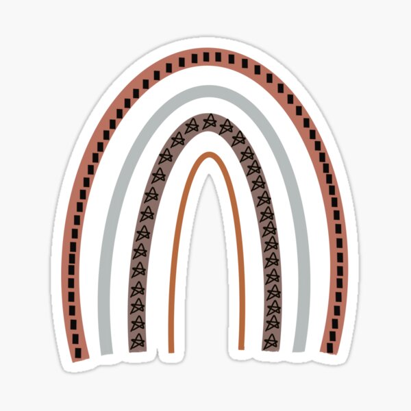 "Boho Rainbow" Sticker by BarlowsDesignCo | Redbubble