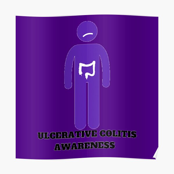 "Ulcerative Colitis Silhouette" Poster for Sale by CaitlynConnor ...