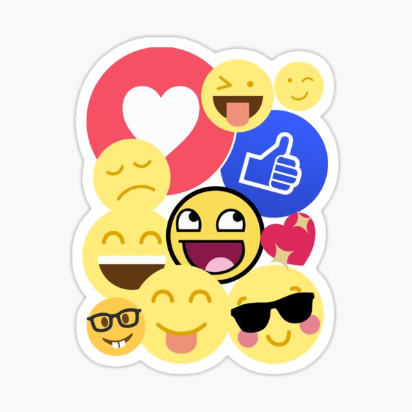 "Over Crowded Emoji Collection" Sticker for Sale by Annie-Init | Redbubble
