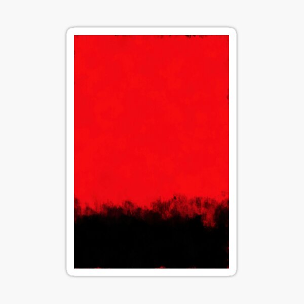 "Modern Abstract Painting Pattern - Black Red" Sticker for Sale by ...