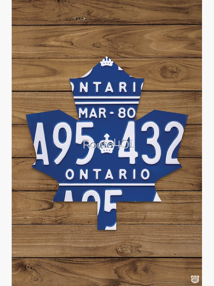 "Toronto Maple Leafs Rustic License Plate Art - Light Walnut" Canvas ...