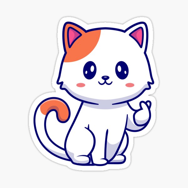 "chibi cat" Sticker for Sale by zaher97 | Redbubble