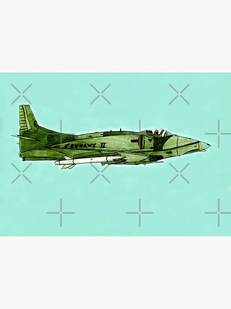 "A4F SKYHAWK Airplane, drawing" Sticker for Sale by StudioKokor | Redbubble