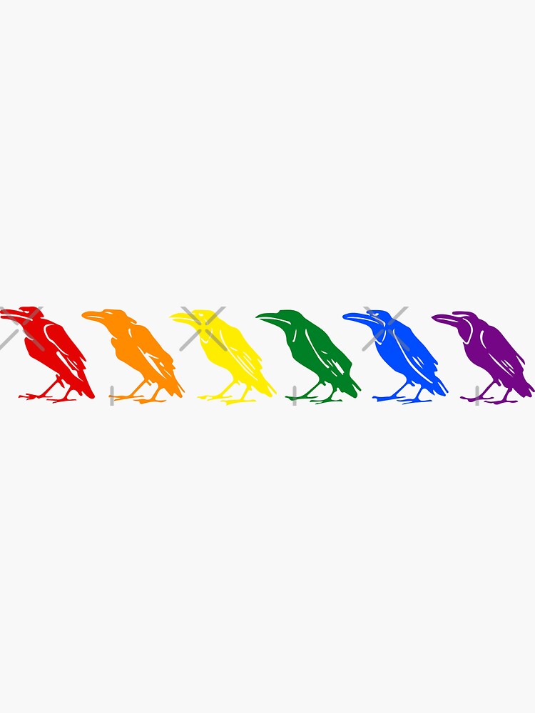 "The Raven Pride Flag | Corvid Friends" Sticker for Sale by llevine2934 ...