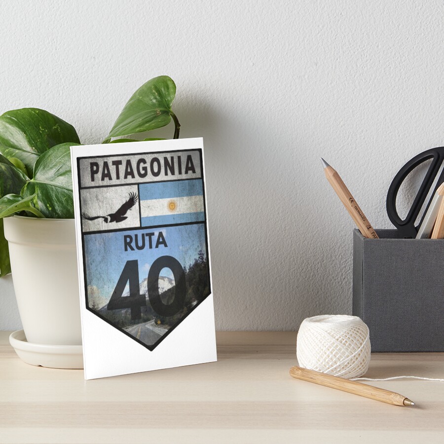 "Argentina's mythical route sign." Art Board Print by Pato-D | Redbubble