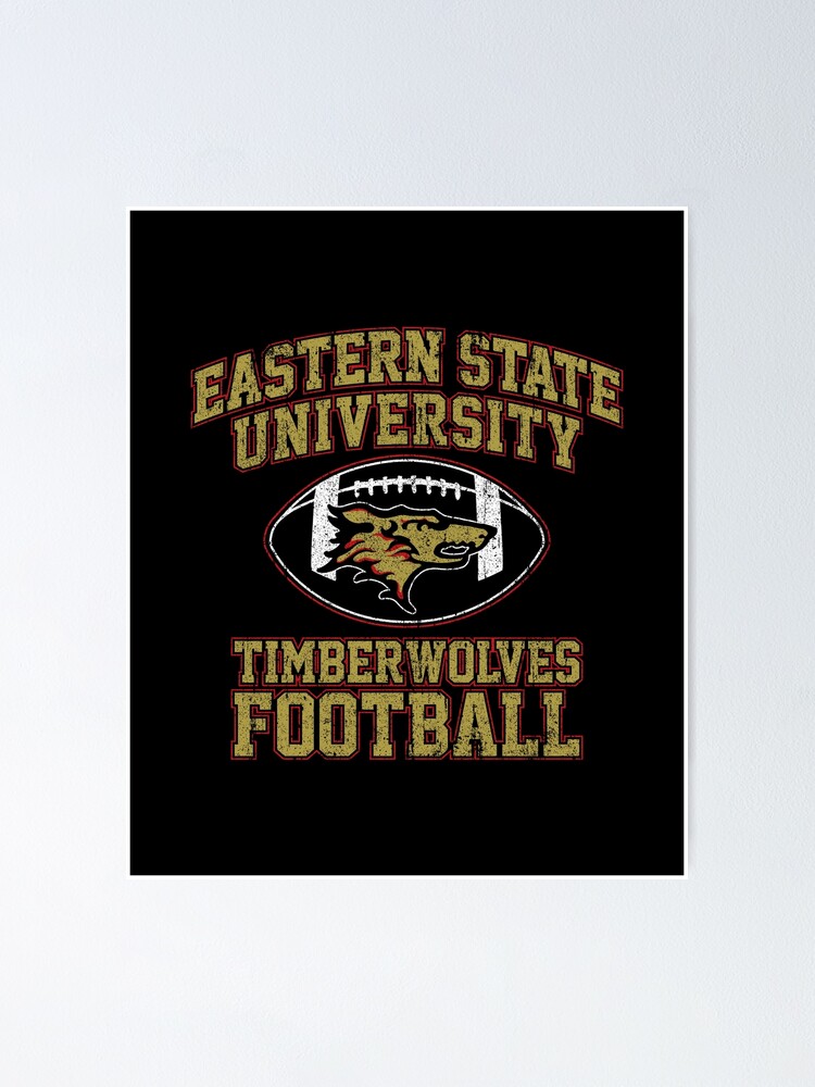 "Eastern State University Timberwolves Football" Poster for Sale by ...