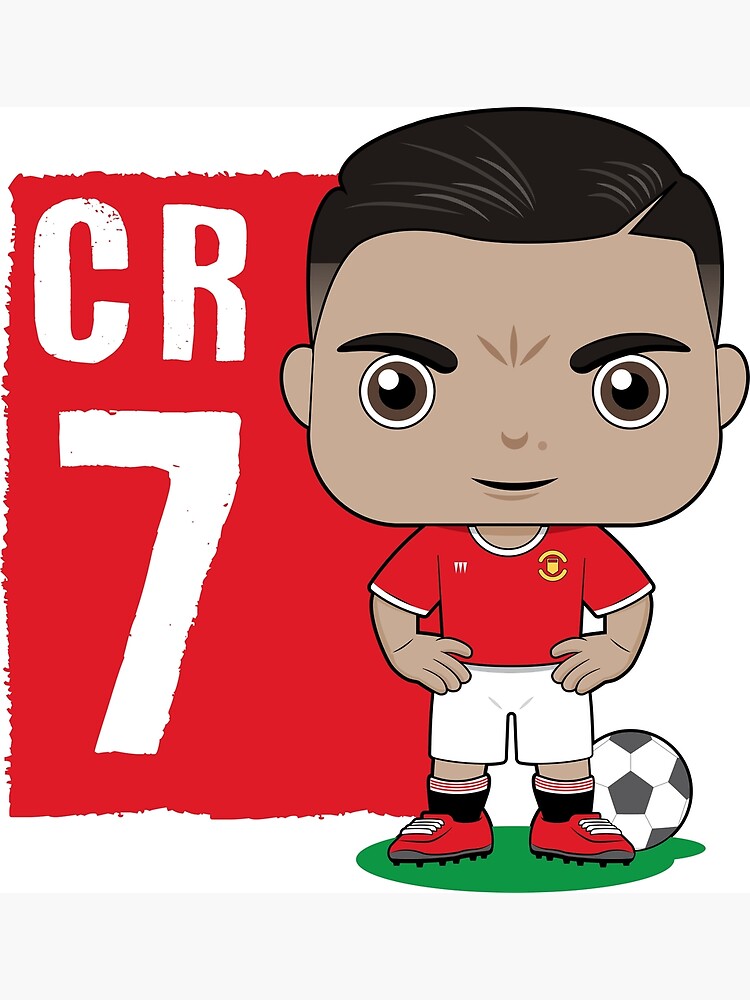 "Cartoon Ronaldo CR 7 football soccer design" Poster for Sale by ...