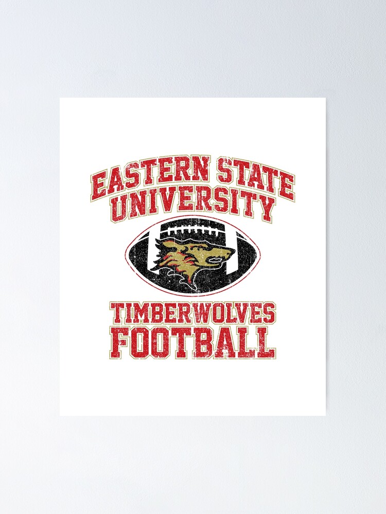 "Eastern State University Timberwolves Football (Variant)" Poster for ...