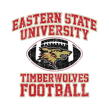 "Eastern State University Timberwolves Football (Variant)" Poster for ...