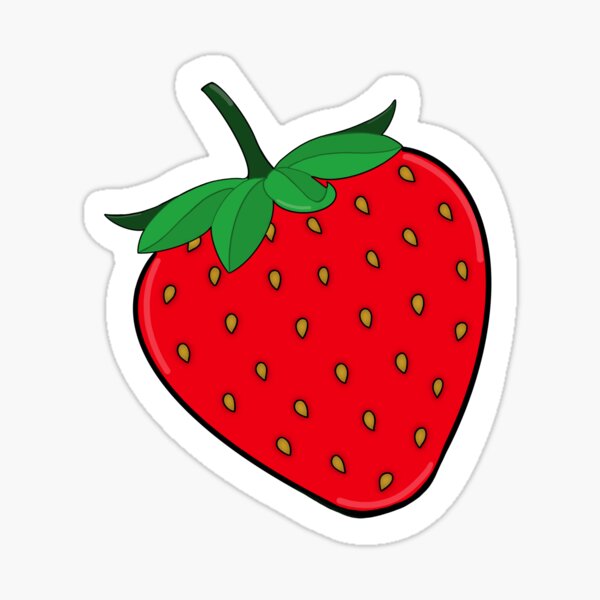 "Strawberry " Sticker for Sale by Pulaskidesigns | Redbubble