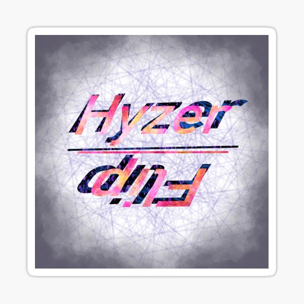 "Hyzer Flip Disc Golf Design" Sticker for Sale by DiscGolfArt | Redbubble