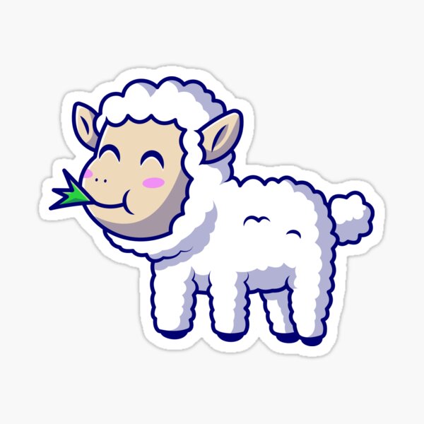 "sheep cartoon" Sticker for Sale by zaher97 | Redbubble