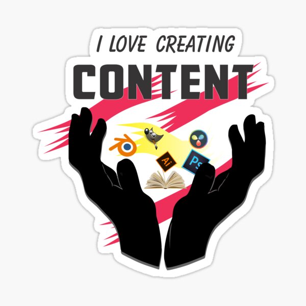 "Content Creator" Sticker for Sale by Mucan | Redbubble