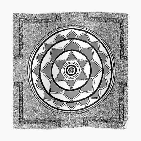 "ENLIGHTENMENT MANDALA | Mandala Art~Design (Black and White)" Poster ...