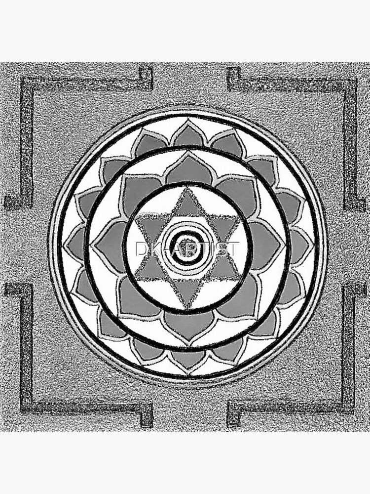 "ENLIGHTENMENT MANDALA | Mandala Art~Design (Black and White)" Sticker ...