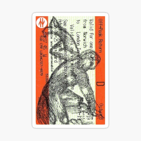 "Train ticket " Sticker for Sale by drawingacrowd | Redbubble