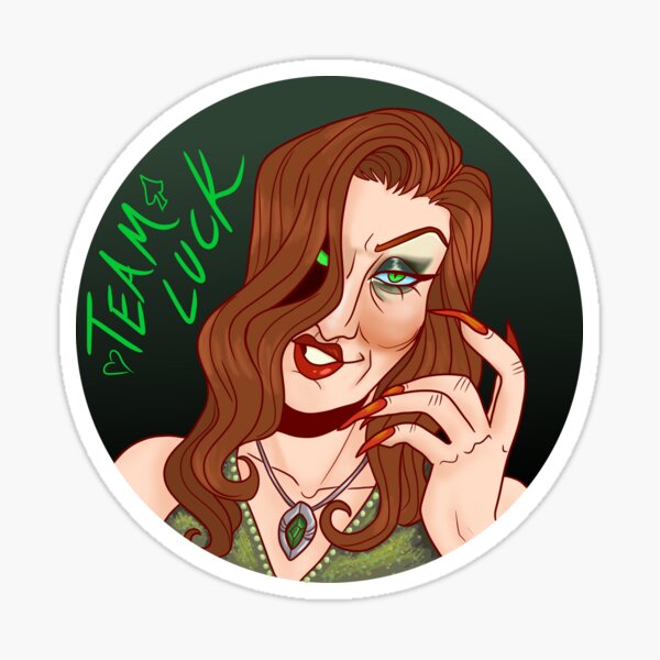 "TEAM LADY LUCK" Sticker for Sale by omercyme | Redbubble