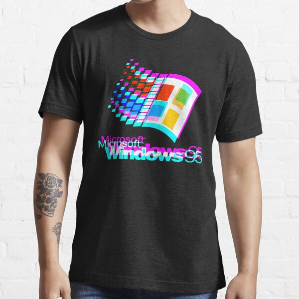 "Windows 95 Logo Glitchy Effect " T-shirt for Sale by LagginMatrix ...