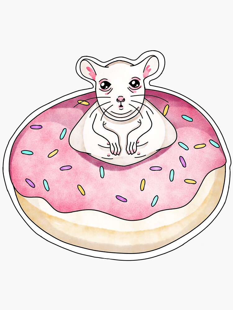"Donut Rat" Sticker for Sale by DonutRatDesigns | Redbubble