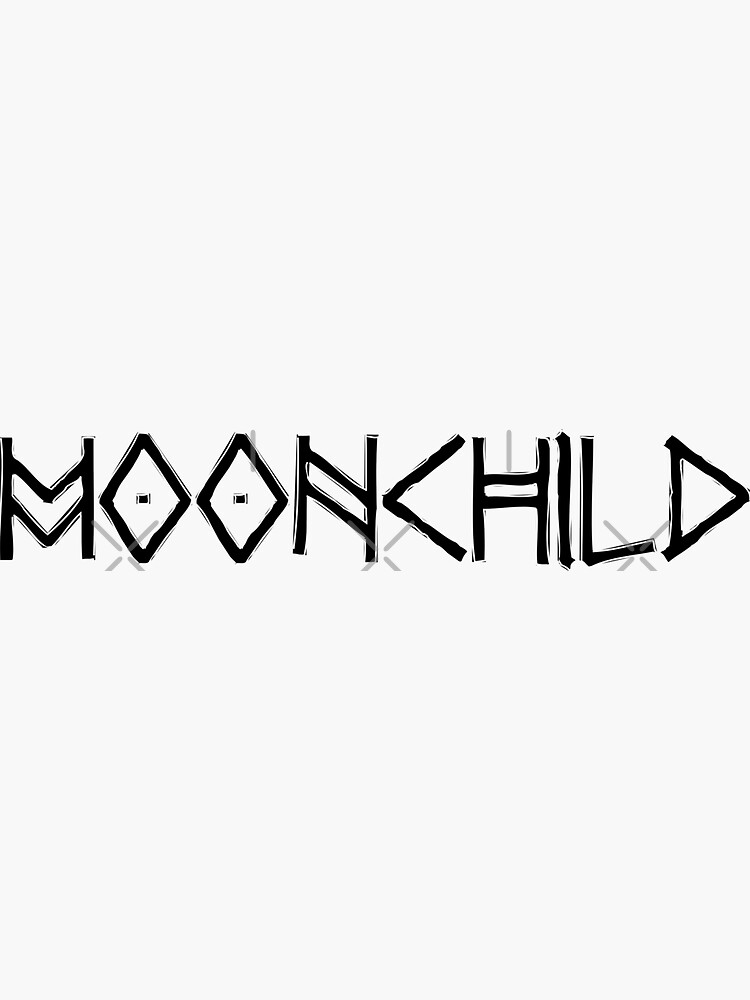 "Moonchild" Sticker by StilleSkygger | Redbubble