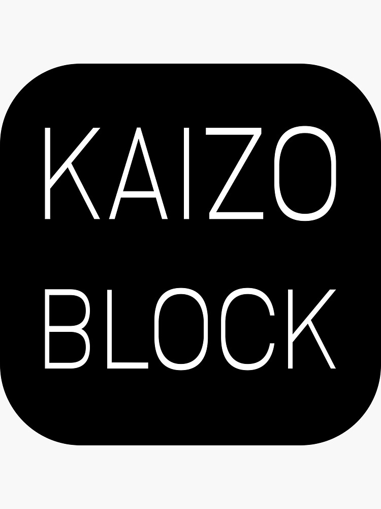 ""KAIZO BLOCK" Minimalist Design | Speedrunning Slang Word" Sticker for ...