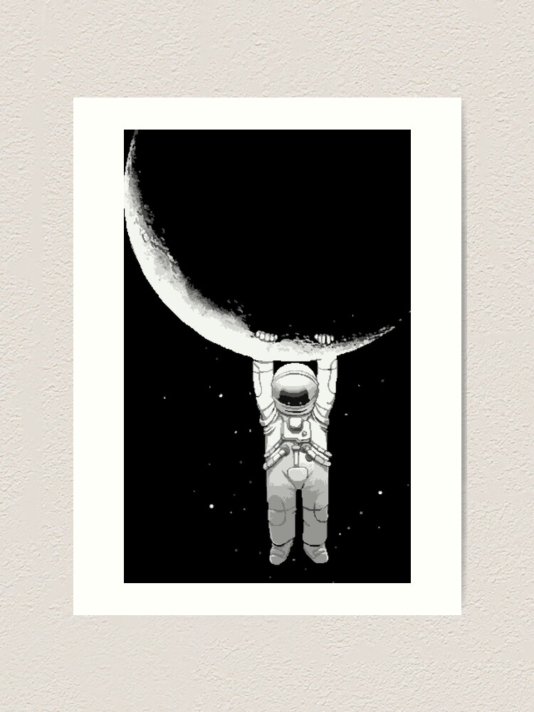 "Astronaut hanging on moon" Art Print for Sale by SkylarCruz2803 ...