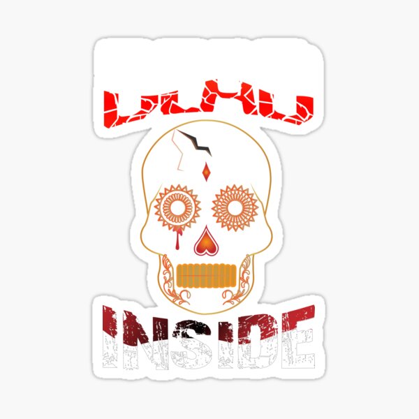 "DEAD INSIDE | SKULL ART | HALLOWEEN ART" Sticker for Sale by Mintminz ...