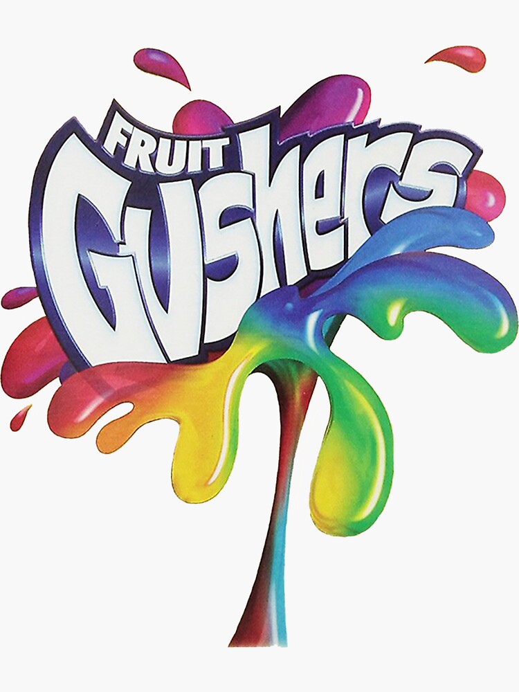 Pegatina «Logotipo de los años 90 de Fruit Gushers» de BrandonSather ...