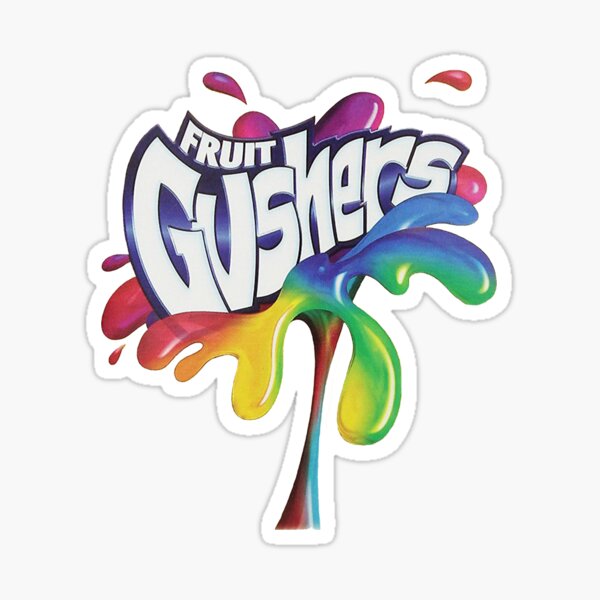 "Fruit Gushers 90s logo" Sticker for Sale by BrandonSather | Redbubble