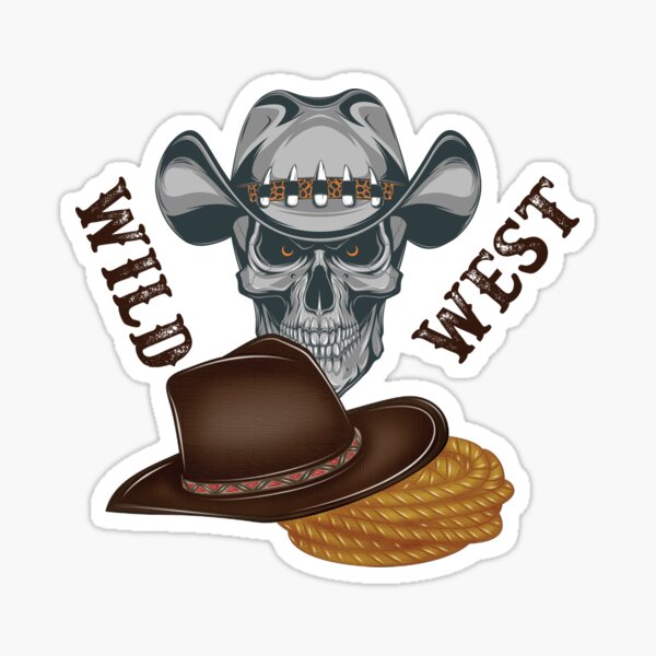 "Wild West" Sticker for Sale by windowfuture | Redbubble