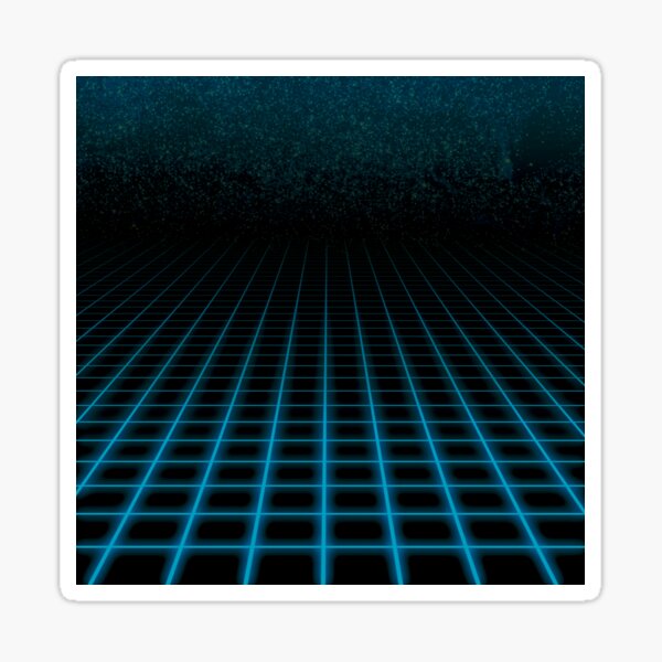 "Synthwave Grid" Sticker for Sale by arctide | Redbubble