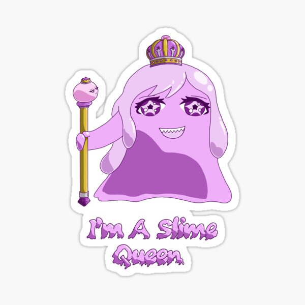 "Cute Pink Cartoon Slime Queen" Sticker for Sale by TheFoxyWolfShop ...