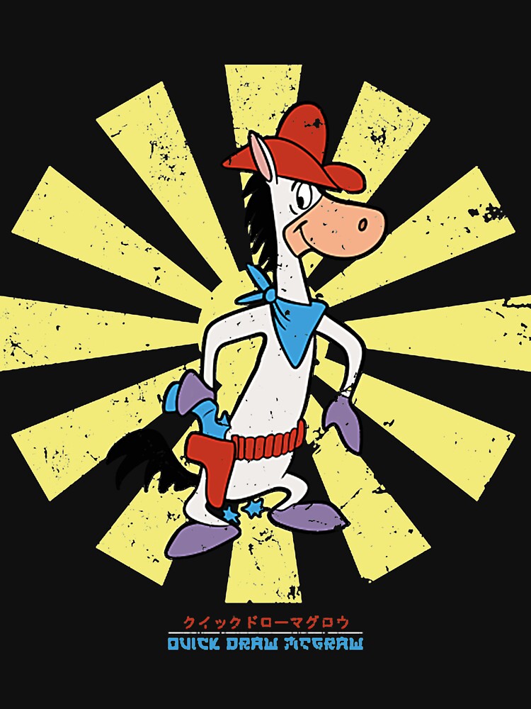 "Quick Draw McGraw Retro Japanese " T-shirt by Silky0110 | Redbubble ...