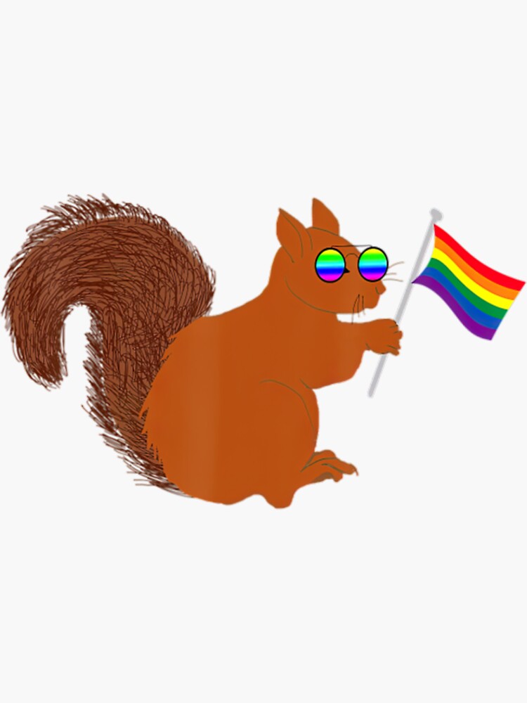 "Gay Pride Squirrel Rainbow Rodent Gender LGBT" Sticker for Sale by thibon79 | Redbubble