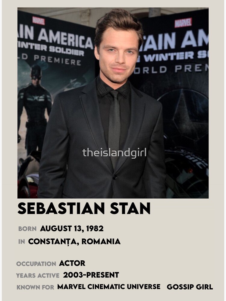 "Sebastian Stan (minimalistic poster design)" Sticker for Sale by ...
