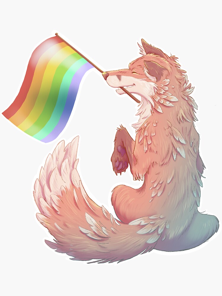 "Pride Fox" Sticker for Sale by Fox-Feathers | Redbubble